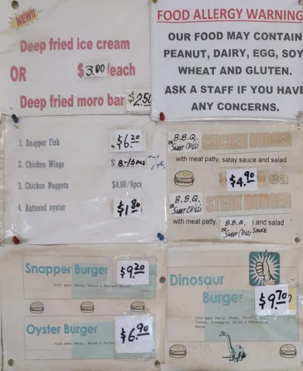 Menu at Rowandale Takeaways fast food, Auckland