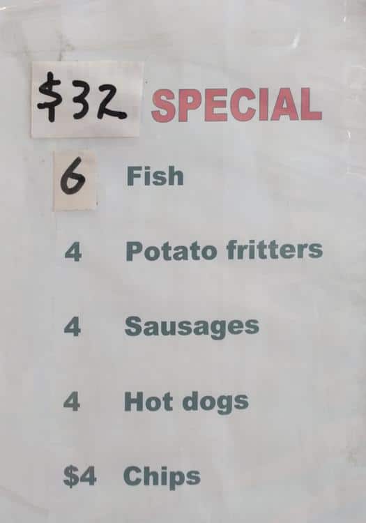 Menu at Rowandale Takeaways fast food, Auckland