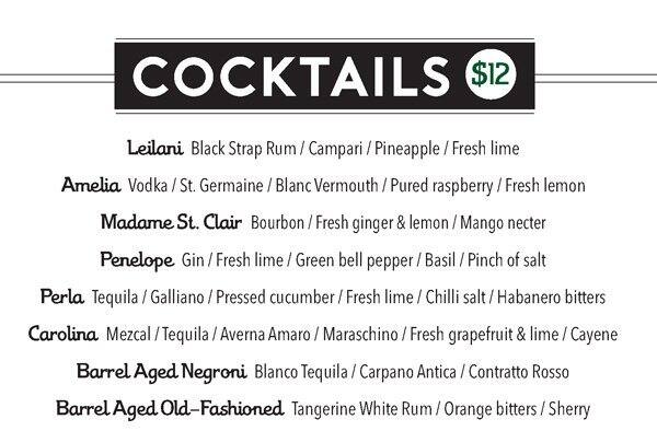 Menu at Fumo pub & bar, New York City, Amsterdam Ave