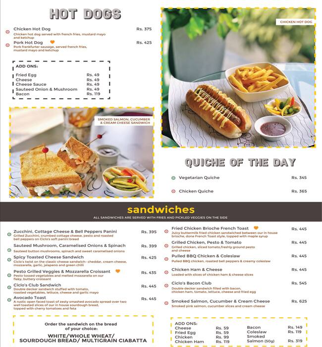 Menu at Ciclo Cafe, Chennai, No. 17