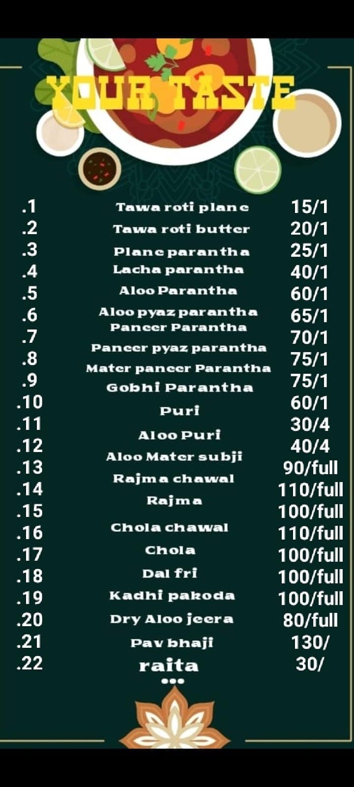 Menu of Your Taste, Lal Kuan, Ghaziabad