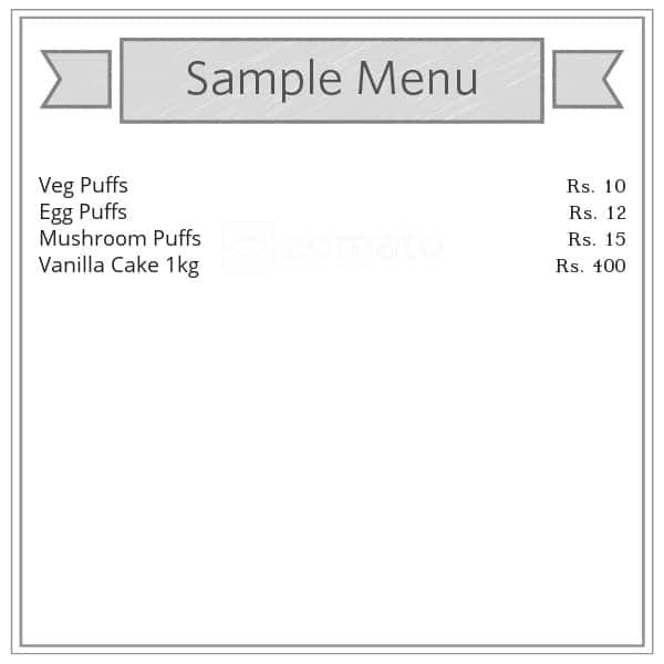Menu at Golden Bakery & Sweets, Kuilapalayam