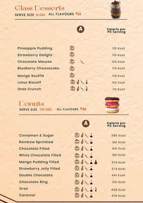 Menu at 7th Heaven Thakur Village, Mumbai