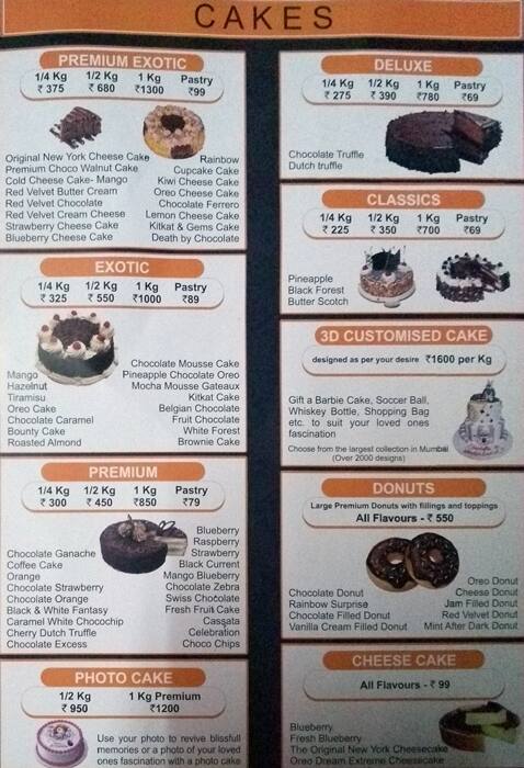 7th Heaven Menu, Menu for 7th Heaven, Goregaon West, Mumbai - Zomato