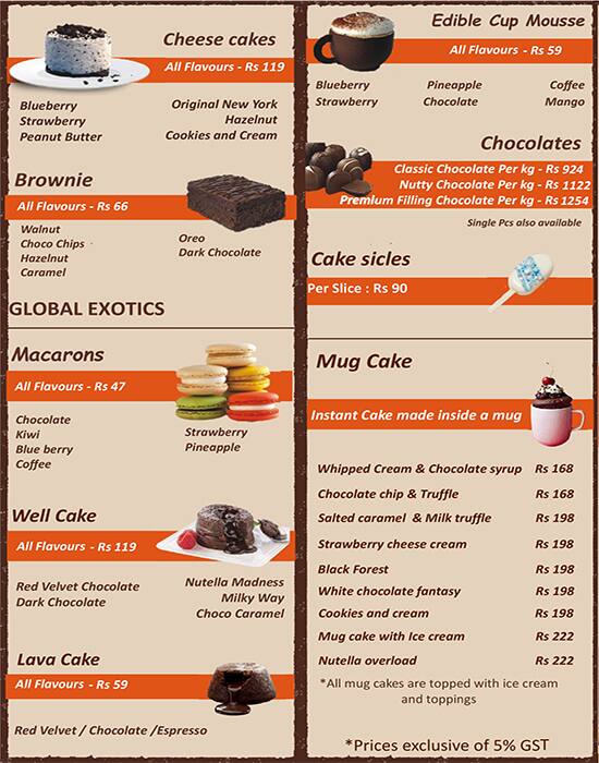 Menu at 7th Heaven, Mumbai, Shop No. 2