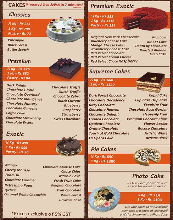 Menu at 7th Heaven, Mumbai, Shop No. 2