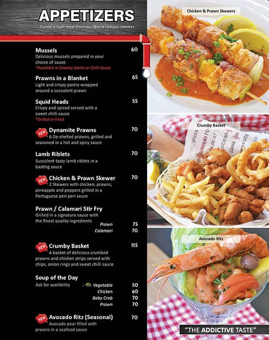 Menu at Jimmys Killer Prawns Norwood restaurant, Johannesburg, 107 ...