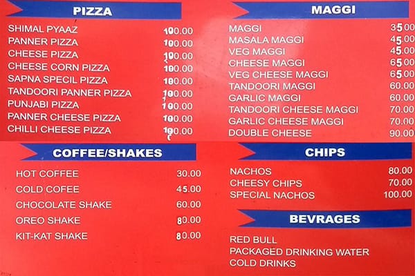 Menu at New Sapna Sandwich And Pizza (saket ), Indore