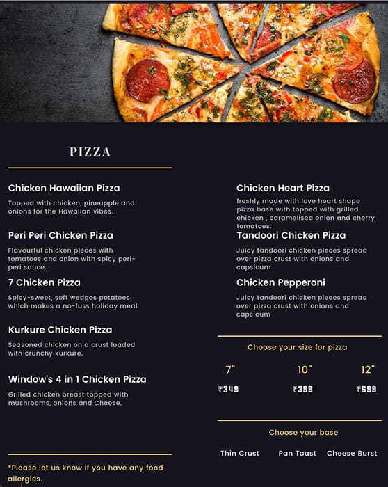 Menu of Zoca Cafe, Indirapuram, Ghaziabad