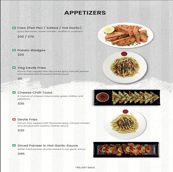 Menu at Café PETER, Pune, Karve Rd