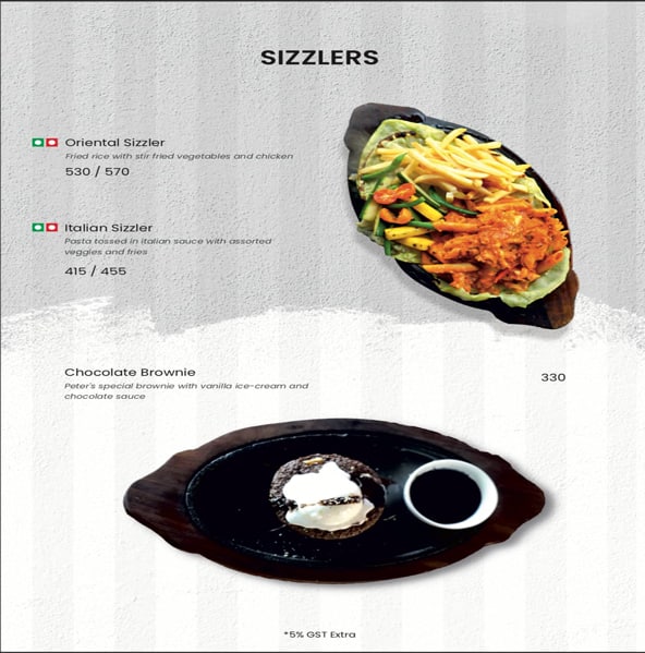 Menu at Café PETER, Pune, Karve Rd