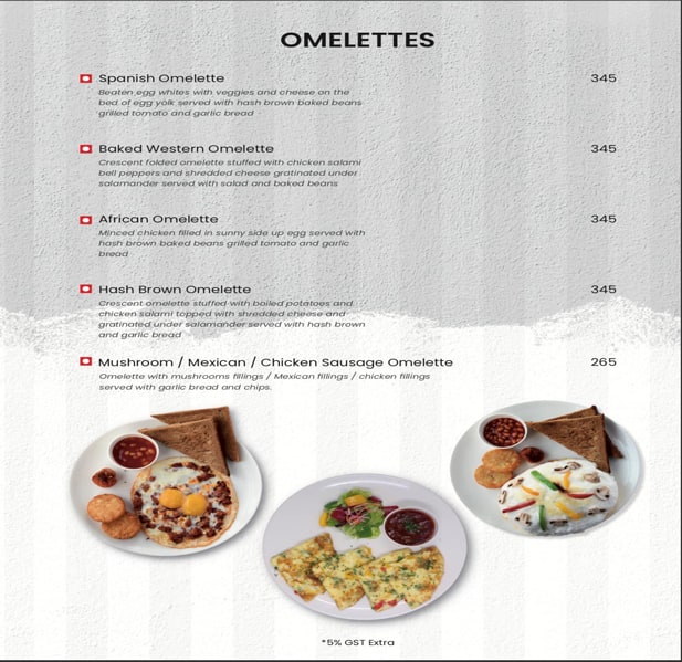 Menu at Café PETER, Pune, Karve Rd