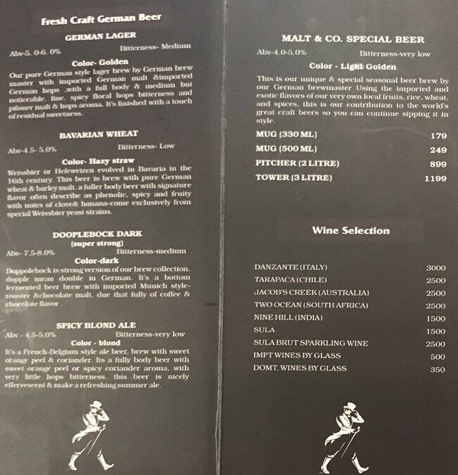 Malt & Co. Menu, Menu for Malt & Co., Sector 22, Chandigarh - Zomato