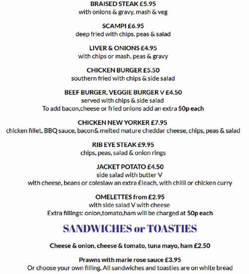 Menu at The Old Bank Restaurant Bar, Fleetwood