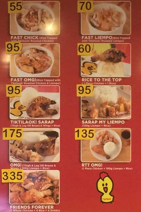 Menu at Tiktilaok restaurant, Cebu City, 6000 Cebu City