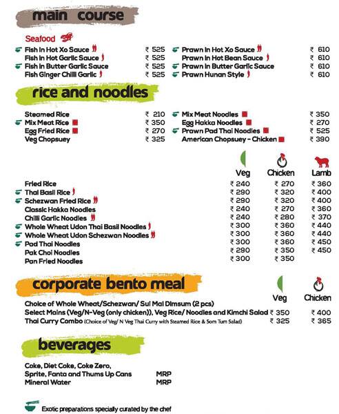 Menu at The Spice Wok Chinese Kitchen, Gurugram