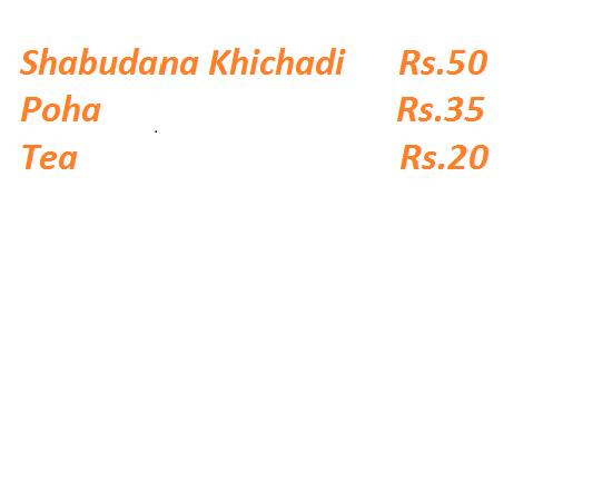 Menu of Sai Nashta Center, Akurdi, Pune
