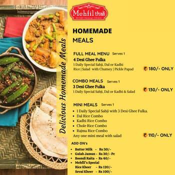 Menu of Mehfil Thali, Hadapsar, Pune
