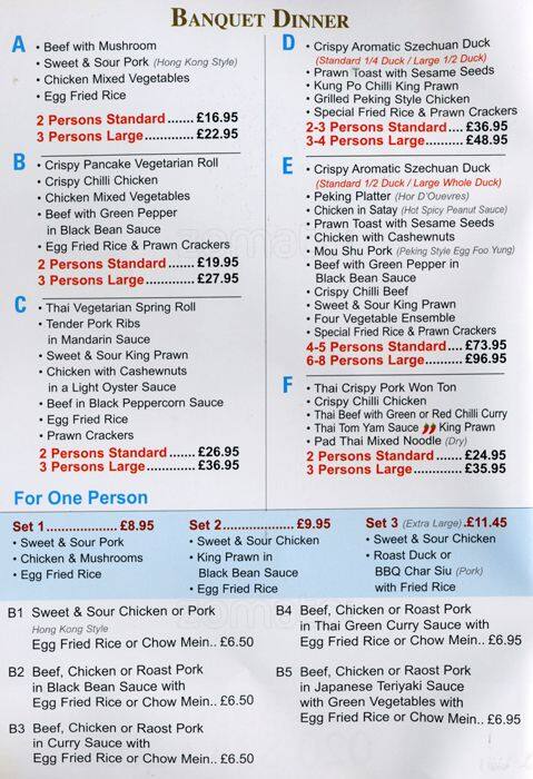 Menu at Wok U Like restaurant, Worcester Park, 559 London Rd