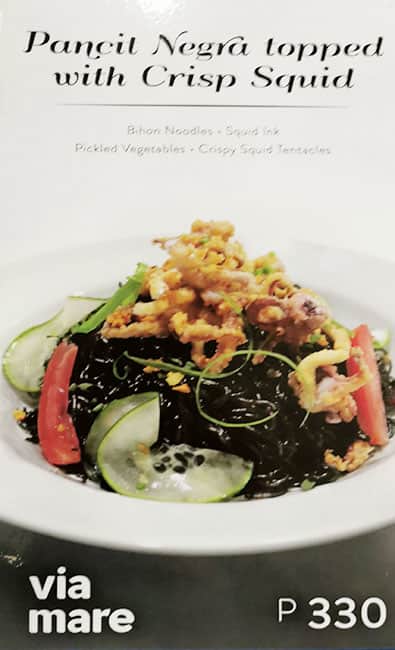 Menu at Via Mare - Makati restaurant, Makati
