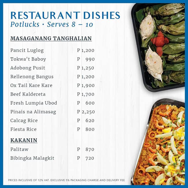 Menu at Via Mare - Makati restaurant, Makati