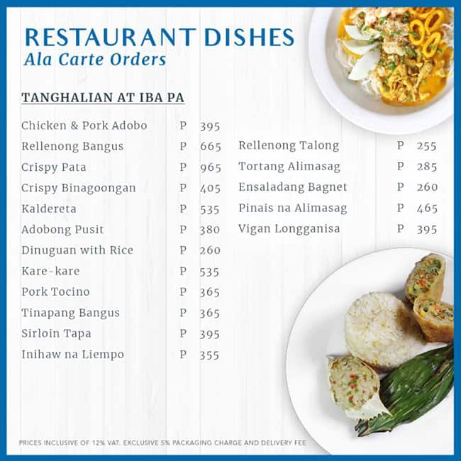 Menu at Via Mare - Makati restaurant, Makati