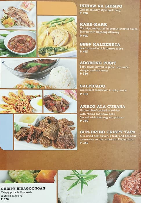 Menu at Via Mare - Makati restaurant, Makati