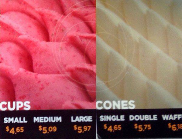Menu at Pure Gelato desserts, Ottawa, 71 William Street