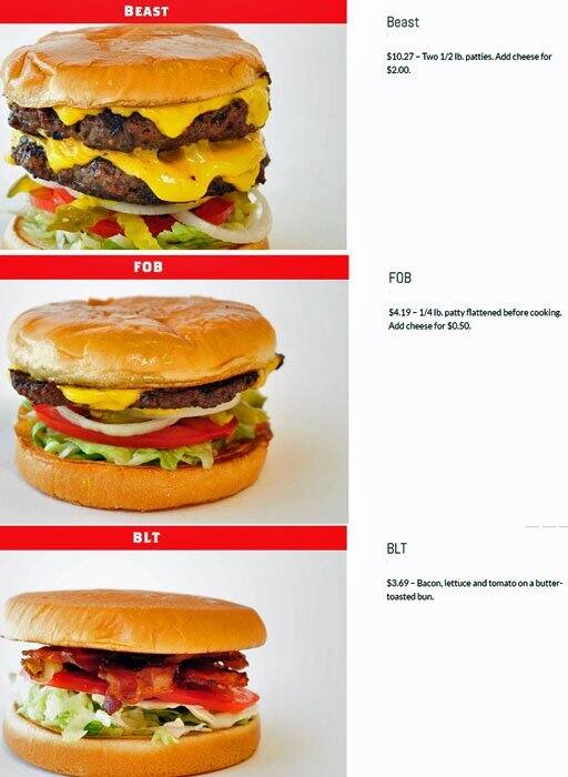 Menu at Mighty Fine Burgers restaurant, Sunset Valley, Brodie Ln #1300