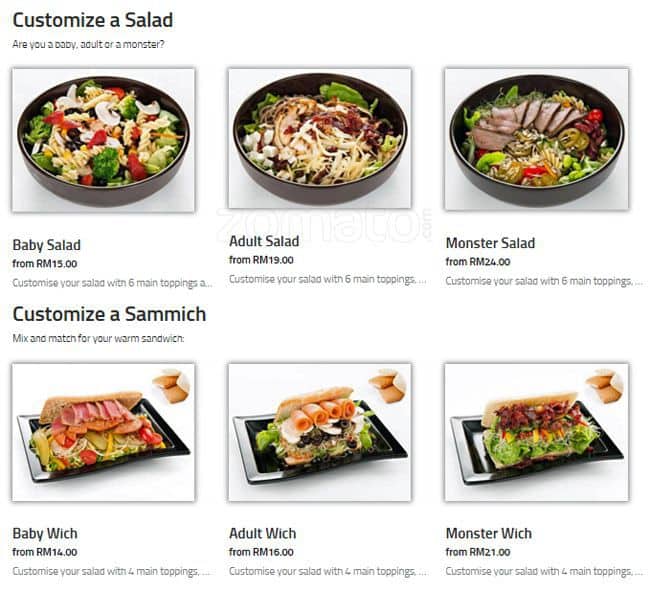 Salad Atelier Menu, Menu for Salad Atelier, Kuala Lumpur City Center ...