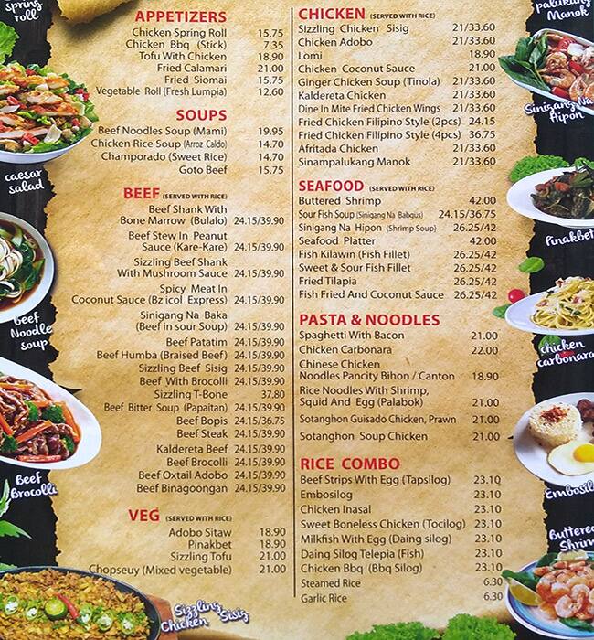 Carta de Eat & Tasty Restaurant, Dubai, 17a St - 17 A St