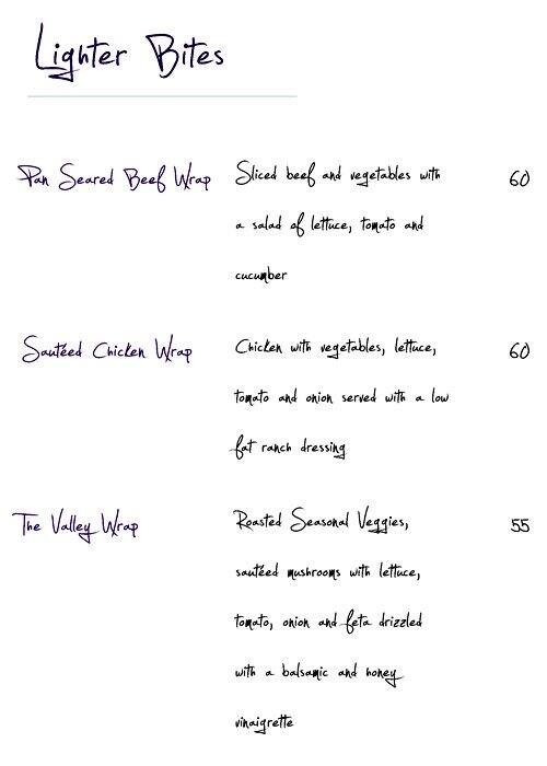 Speisekarte von Green Valley Restaurant, Kapstadt