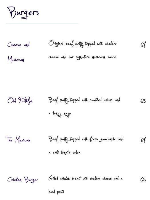 Speisekarte von Green Valley Restaurant, Kapstadt