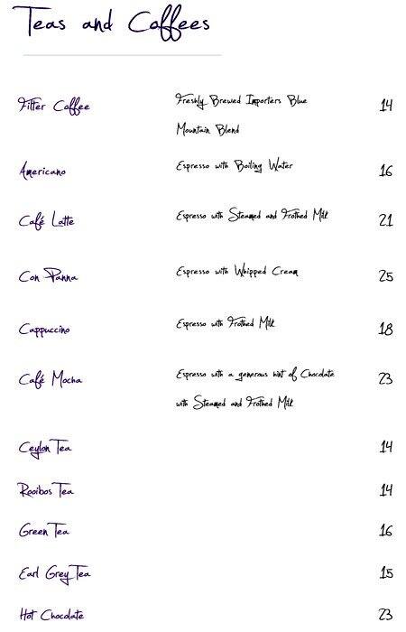 Speisekarte von Green Valley Restaurant, Kapstadt