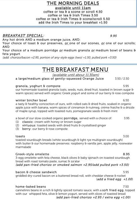 Brother Hubbard Menu, Menu de Brother Hubbard, North City, Dublin ...