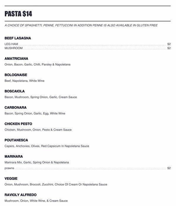 Menu at Mount Colah Pizzeria, Mount Colah, 5/599-601 Pacific Hwy