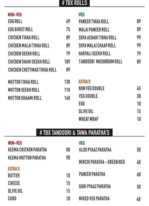 Tandoor Box Menu, Menu for Tandoor Box, Whitefield, Bangalore - Zomato