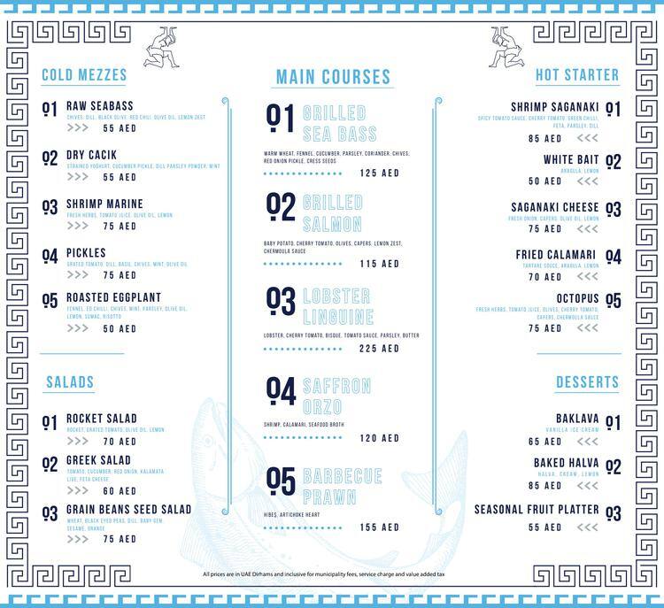 Menu of Mermaid - Rixos Premium Saadiyat Island, Saadiyat Island, Abu Dhabi