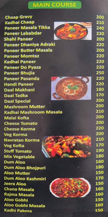 Menu of Chaupati Junction, Sector 110, Noida