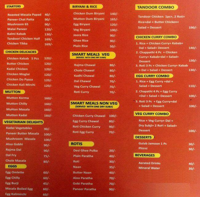 The Dhaba Menu : Menu of Dhaba, The Claridges, New Delhi – BLVB