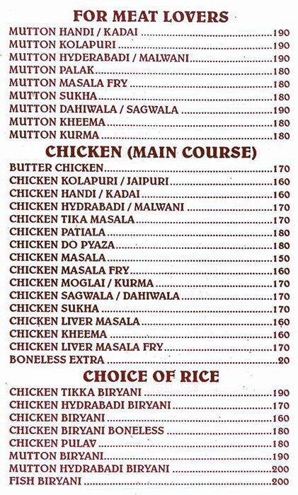 Sunny Bar & Restaurant Menu - Zomato