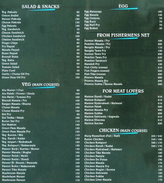 Sunny Bar & Restaurant Menu - Zomato