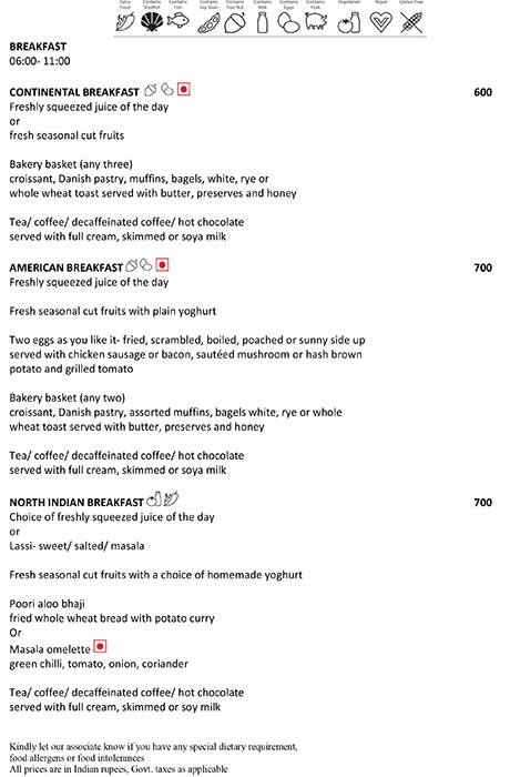 Menu at Latest Recipe at Le Meridien Kochi, Kochi, Le Meridien Kochi