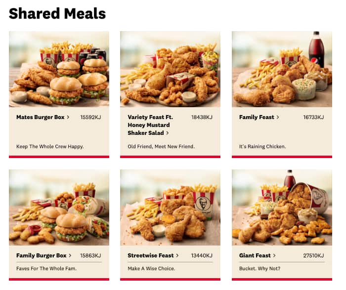 Menu at Kfc fast food, Southport, 42 Marine Pde
