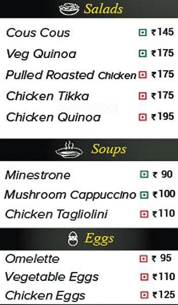 Menu at Healthy Routes, New Delhi, C 24