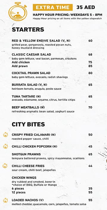 Menu of Trophy Room - Fairmont Dubai, Trade Centre Area, Dubai