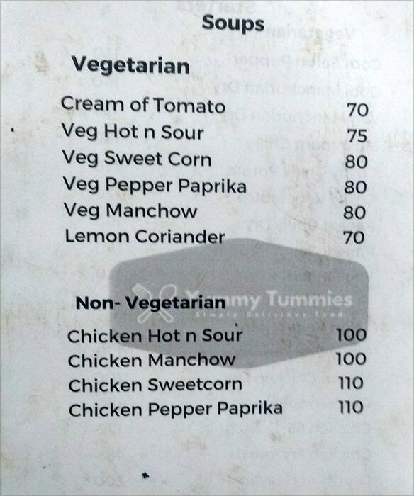 Menu of Yummy Tummies, Kondapur, Hyderabad