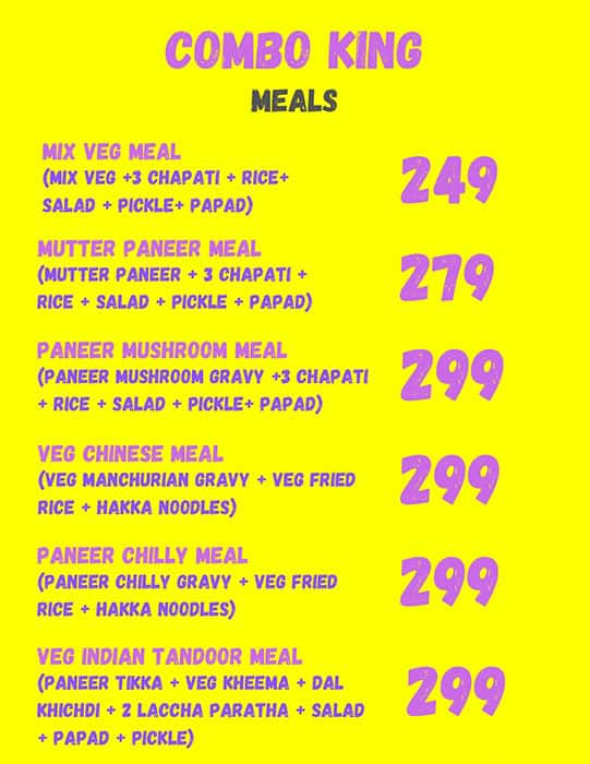 Menu of Combo King, Kalyan, Thane
