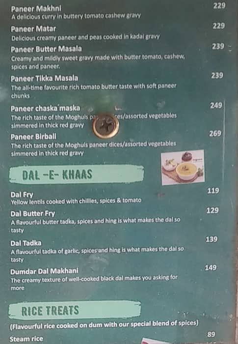 Menu of Veg Sutra, Kurla, Mumbai