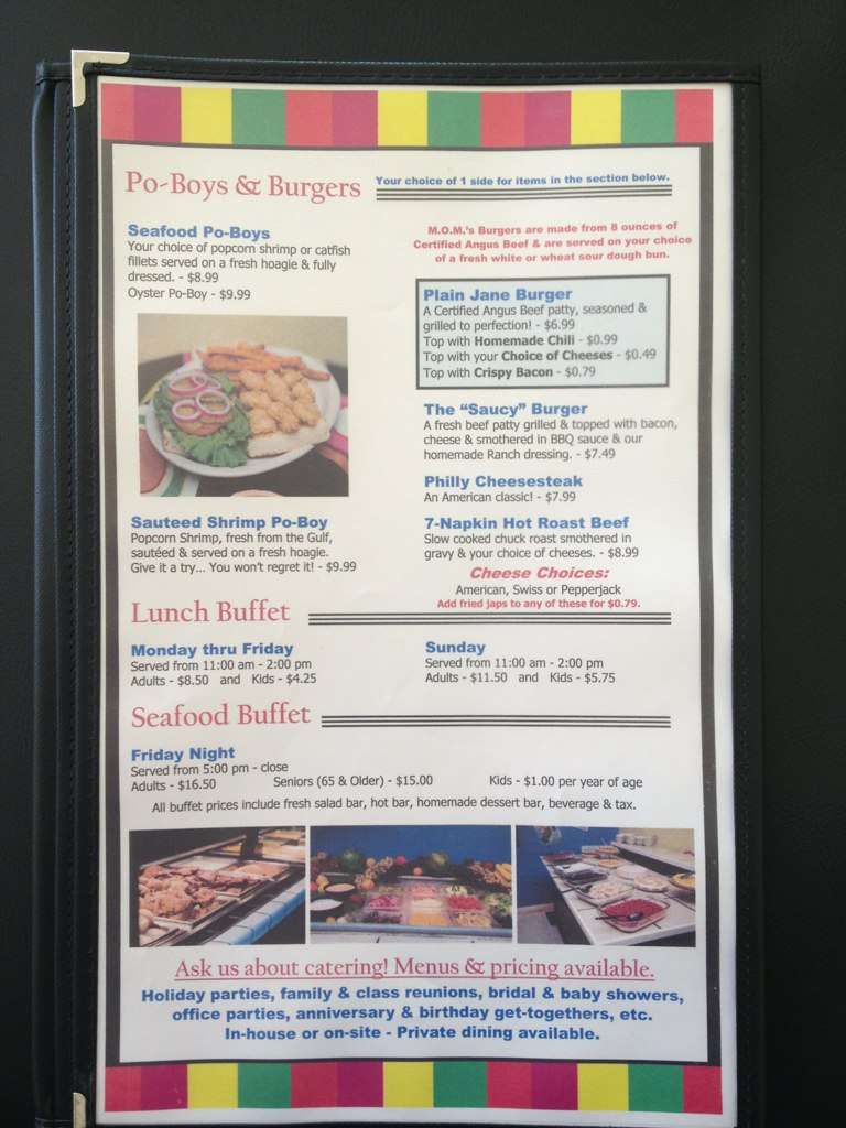 Menu at Morgan's on Main restaurant, Collins